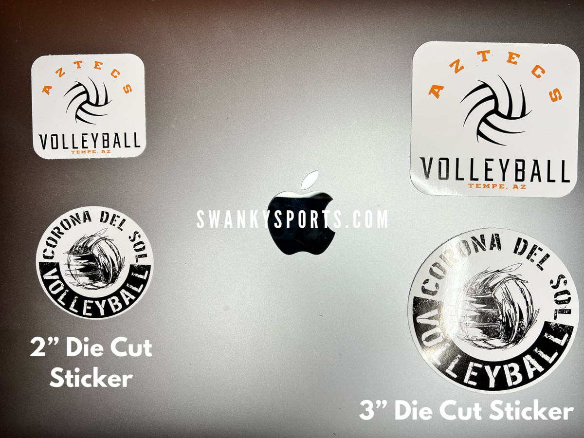 Aztecs Volleyball die cut sticker – SwankySports